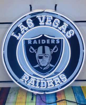 24"x24" Las Vegas Raiders Football Neon Sign Lamp Light HD Vivid ...