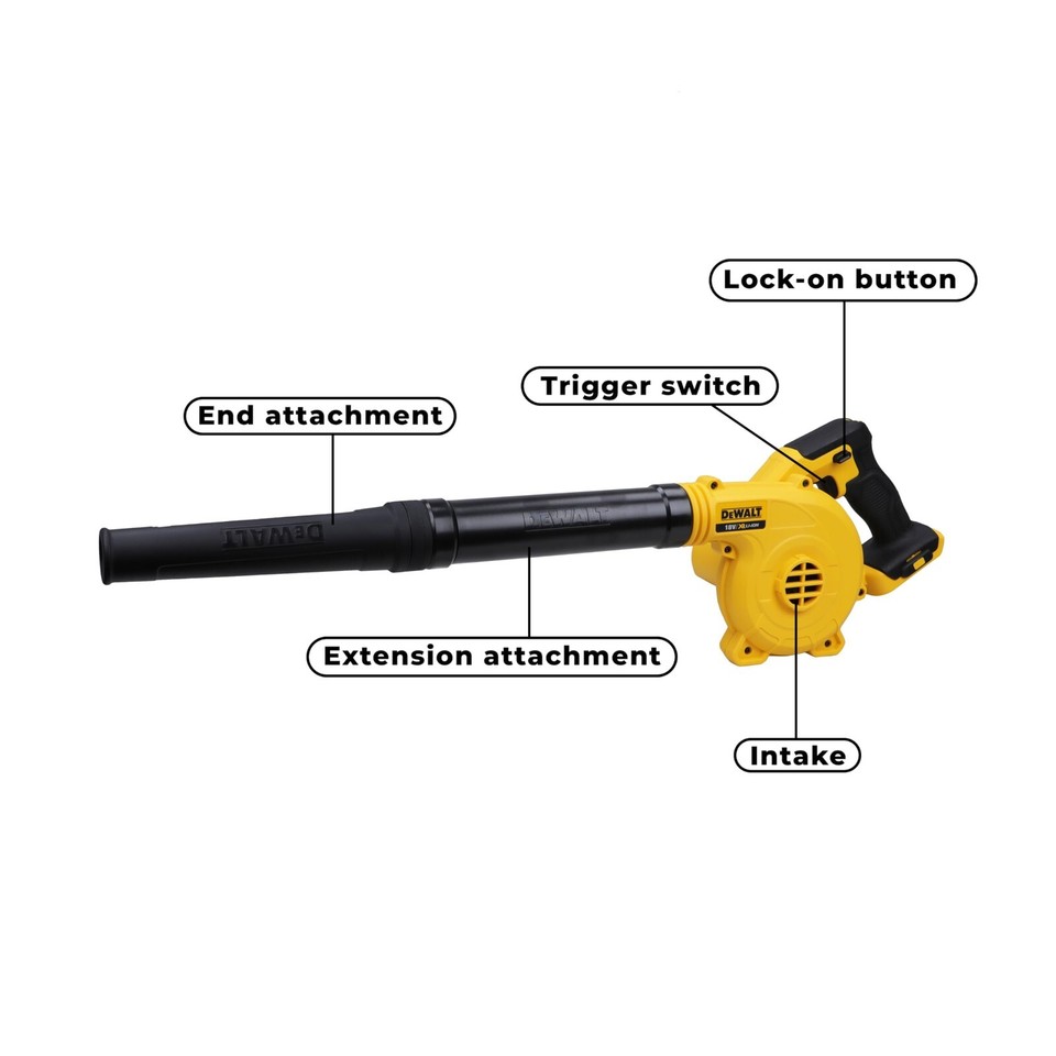 DeWalt DCV100-XJ 18v XR Compact Jobsite Leaf Blower Body Only Variable ...