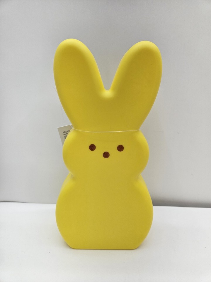 PEEPS 10” Yellow Bunny LED Blow Mold Candle Easter Light Marshmallow ...