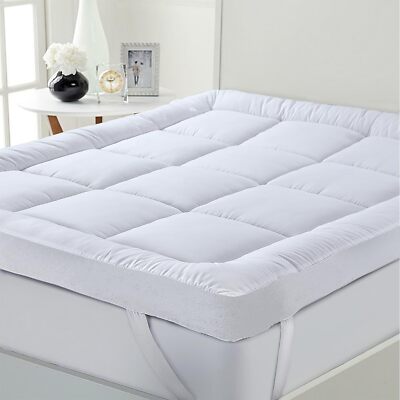 10cm Deep Mattress Topper Hotel Quality Soft Microfiber Double King 4 ...