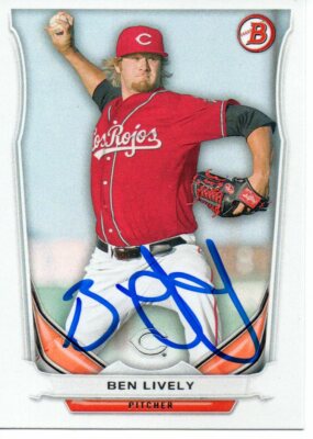 Ben Lively Cincinnati Reds 2014 Bowman Autographed Signed Card | eBay