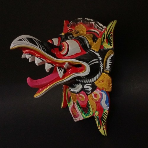 Black Garuda Bird Indonesia Balinese Mask Hinduism Wood Carved Wall Art ...