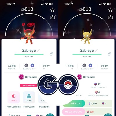 Pokémon Go - Shiny Dynamax Sableye - Trade 20k Stardusts or Mini PTC | eBay