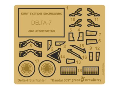 Green Strawberry Models 1/144 STAR WARS DELTA-7 STARFIGHTER Photo Etch ...