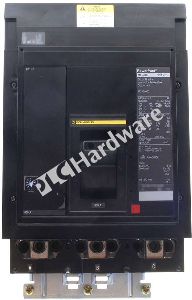 Surplus Schneider Electric MGA36600 Square D PowerPact MG 600 Circuit ...