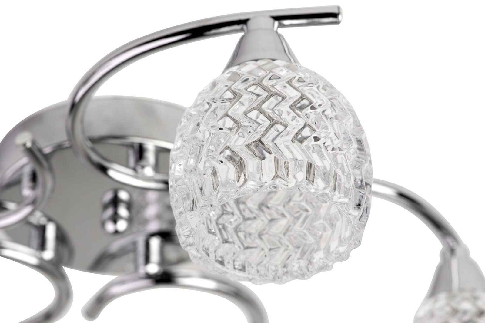 Ceiling Light Hendon Semi Flush Silver Chrome 5 Light with Crystal ...