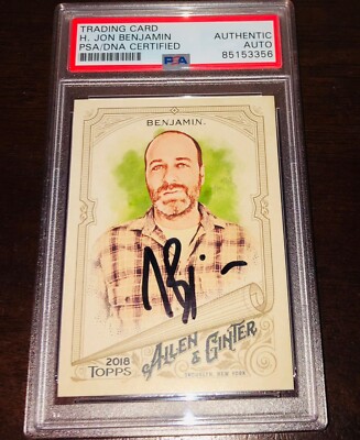 H Jon Benjamin 2018 Allen & Ginter #29 Bob's Burgers Archer Signed Card ...