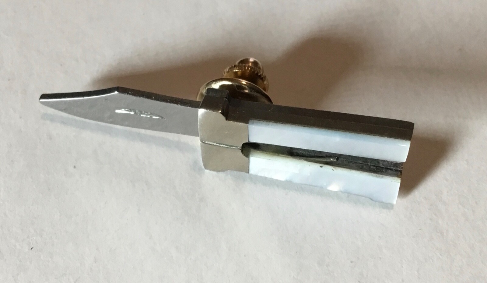 JAPAN MINIATURE MINI HAT PIN VINTAGE KNIFE TIE TACK MOTHER OF PEARL? | eBay