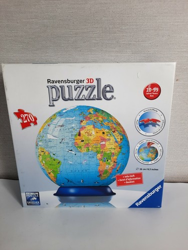 Ravensburger Puzzle Ball 3D Earth Globe 270 Piece 123629 Childs ...