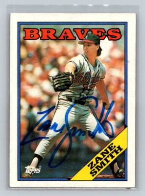 Zane Smith Autographed 1988 Topps Atlanta Braves Baseball Card #297 | eBay