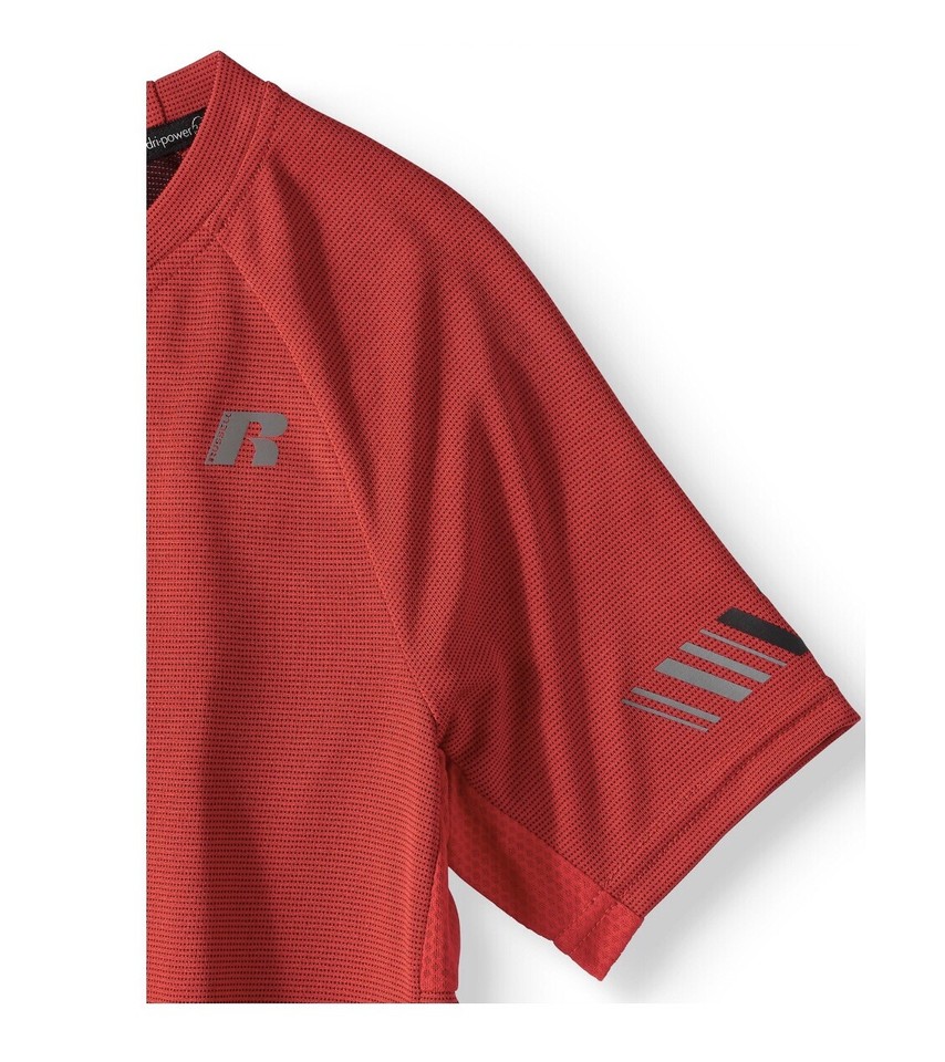 Boys Russell Dri-power 360 Short Sleeve Red Performance Size Medium | eBay