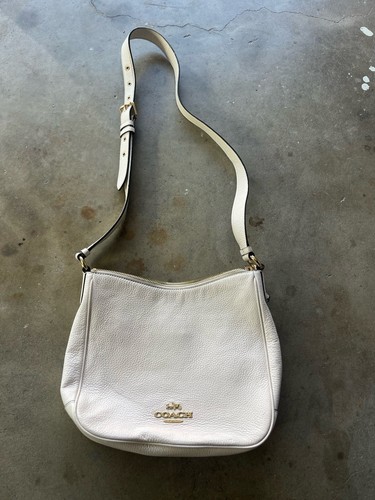 Vintage Coach Cream Colored Shoulder Bag Medium Size | eBay