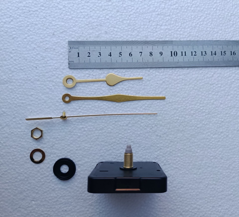 8x quartz clock insert movement clock kit complete with brass push on ...