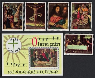 Chad Titian Botticelli Durer Paintings Easter 5v+MS 1973 CTO | eBay