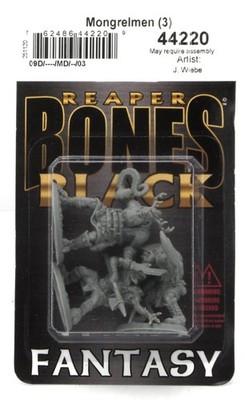 Reaper 44220 Mongrelmen [3] (Bones Black) Mutant Beastmen Monsters ...