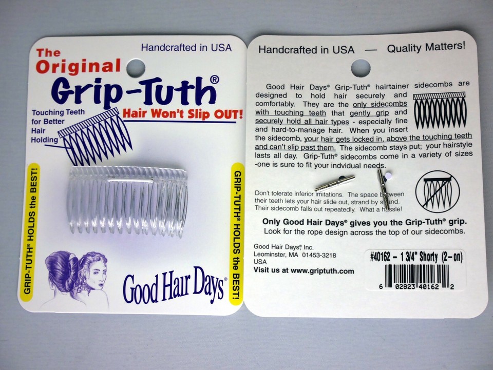The Original Grip-Tuth® Good Hair Days Tuck Side Combs Made in USA Mix ...