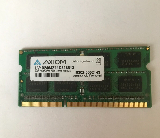 Axiom 8GB DDR3 SODIMM PC3L-12800 1600mhz Laptop Memory Ram ...