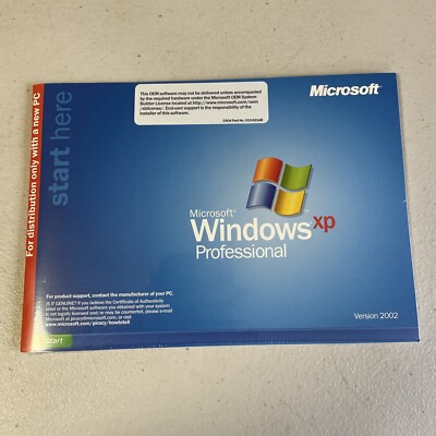 MICROSOFT WINDOWS XP PROFESSIONAL OPERATING SYSTEM SOFTWARE VERSION ...