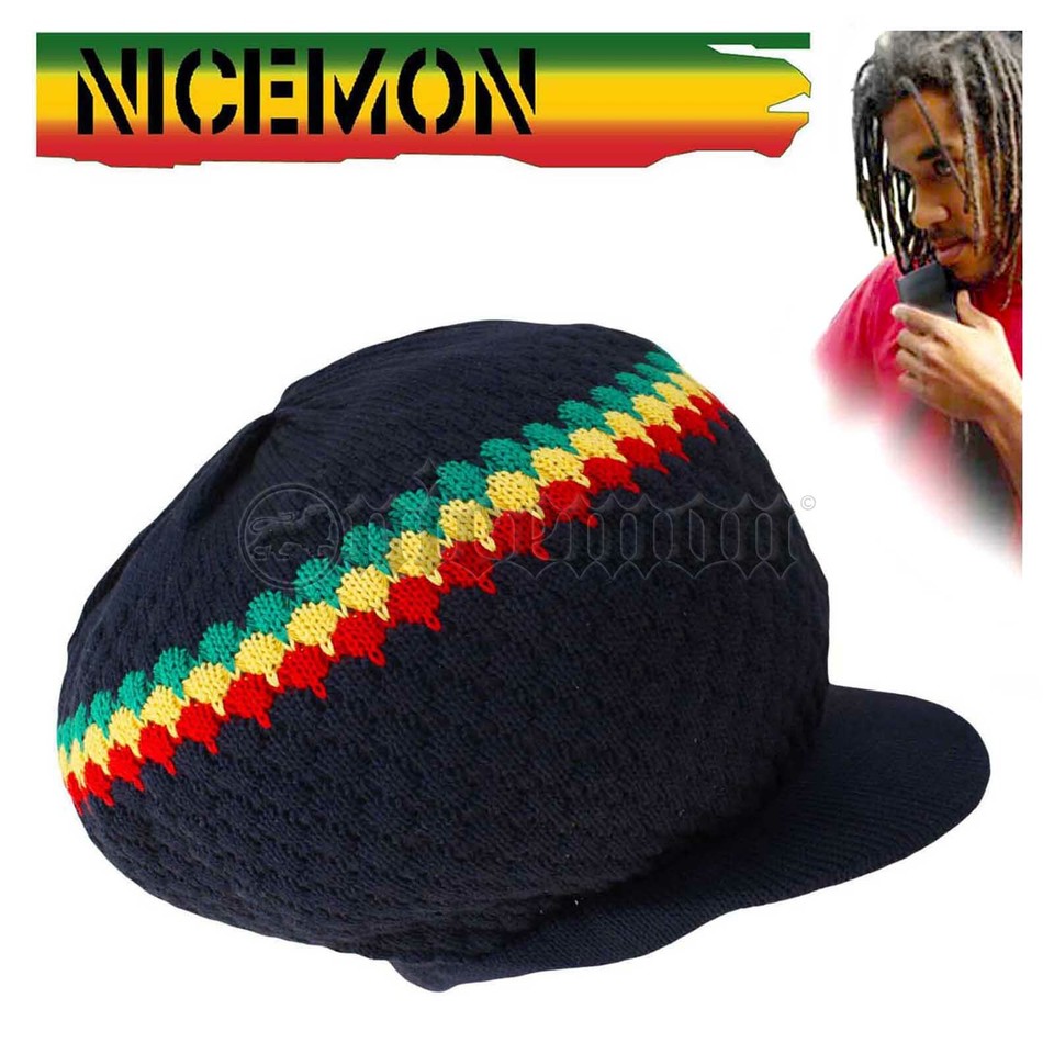 Rasta Rastafari Hat Cap Rastacap Reggae Jamaica Headwear Dreadlocks ...