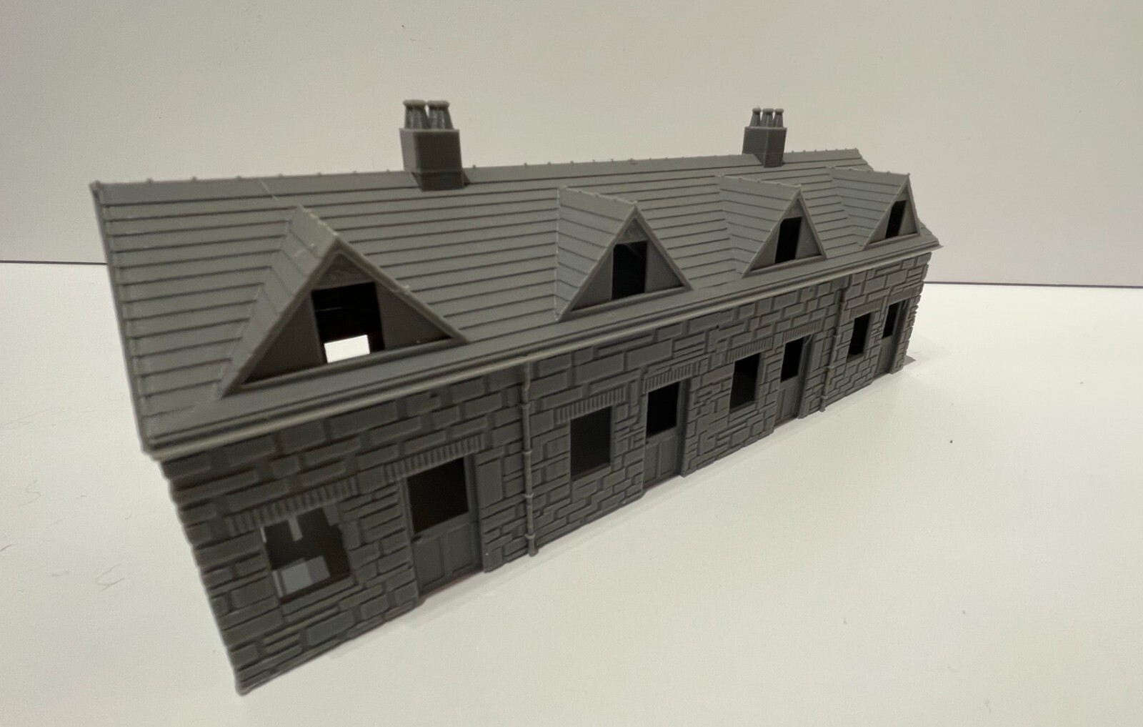 TT120 Gauge Scale Model Railway Layout Building 2 Terrace Houses ...