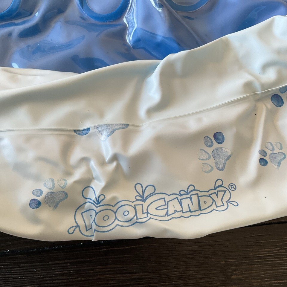 Pool Candy Inflatable Pet Float for Small Dogs Pool Dog Floaties Blue ...