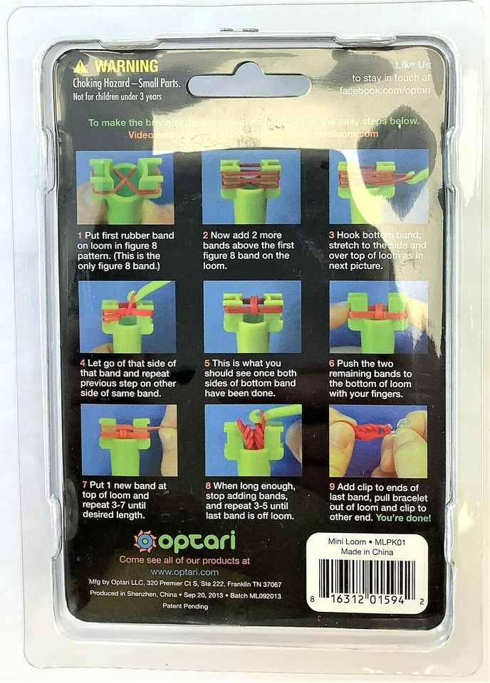 Mini Loom Bracelet Maker Kit Optari Makes 6 Bracelets | eBay