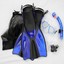 PROMATE Spectrum Adult Snorkeling Mask Fins Dry Snorkel Mesh Bag Dive ...