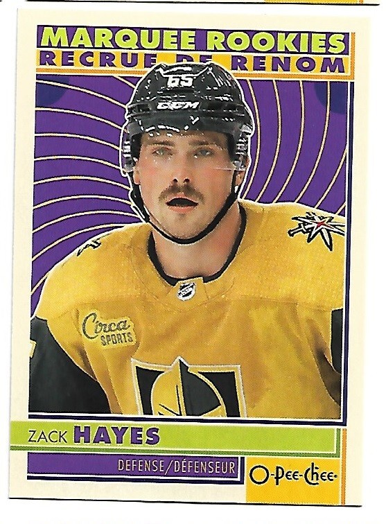 2022-23 Upper Deck O-Pee-Chee Marquee Rookie RC Retro #592 Zack Hayes ...