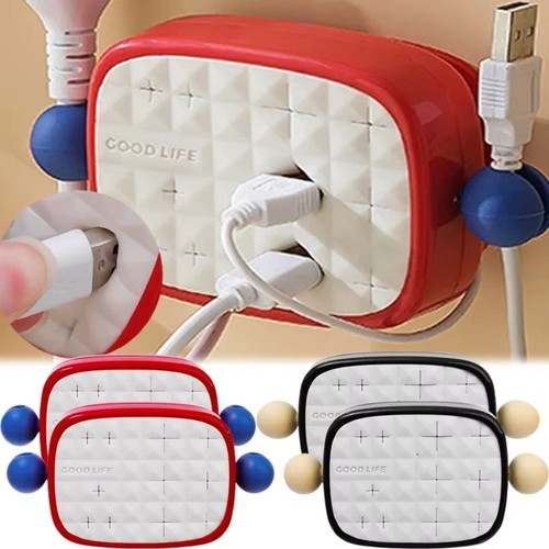 Wall Mounted Data Cable Winder Save Space Plug Organizer Box | eBay