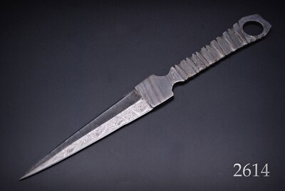 HANDMADE DAMASCUS Dagger Knife Spike Fixed Blade Dual Edge FULL TANG ...