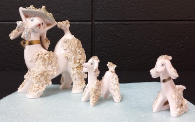 Set of 3 Vintage Spaghetti Poodles (mom & 2 pups) | eBay