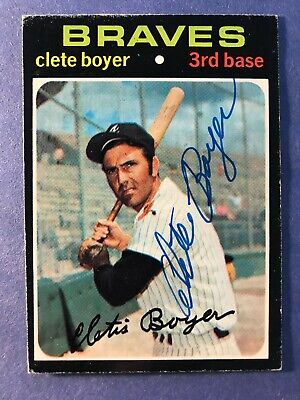 SIGNED CLETE BOYER AUTOGRAPHED 1971 BASEBALL CARD - BRAVES | eBay