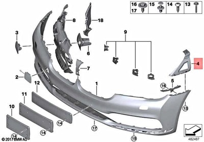 Genuine BMW Alpina B7 G11 G12 725d 725Ld 730d 730dX Guide Top Left ...