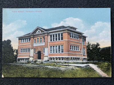 Pendleton Oregon OR Public School Antique Photo Postcard | eBay