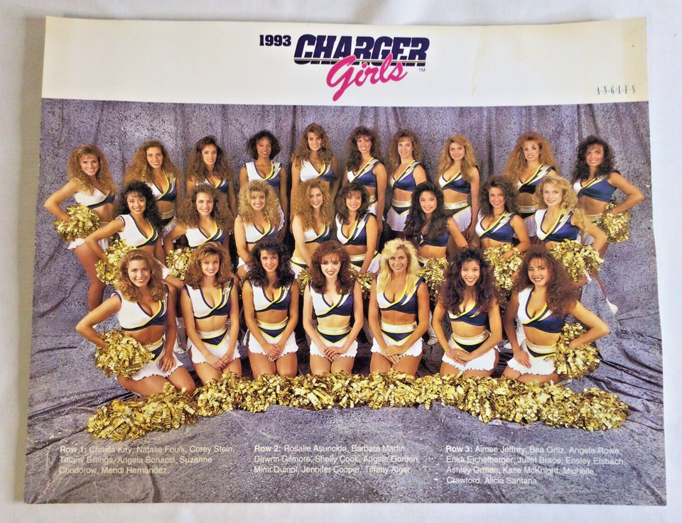 1993 Charger Girls poster-14" X 11" San Diego Chargers Cheerleaders | eBay