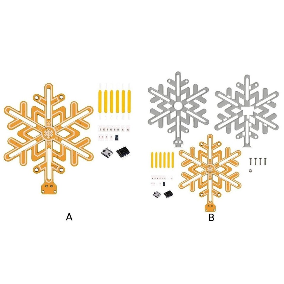 Touch Snowflake Night Light Kit DIY SGL8022W Circuit Board Type C USB ...