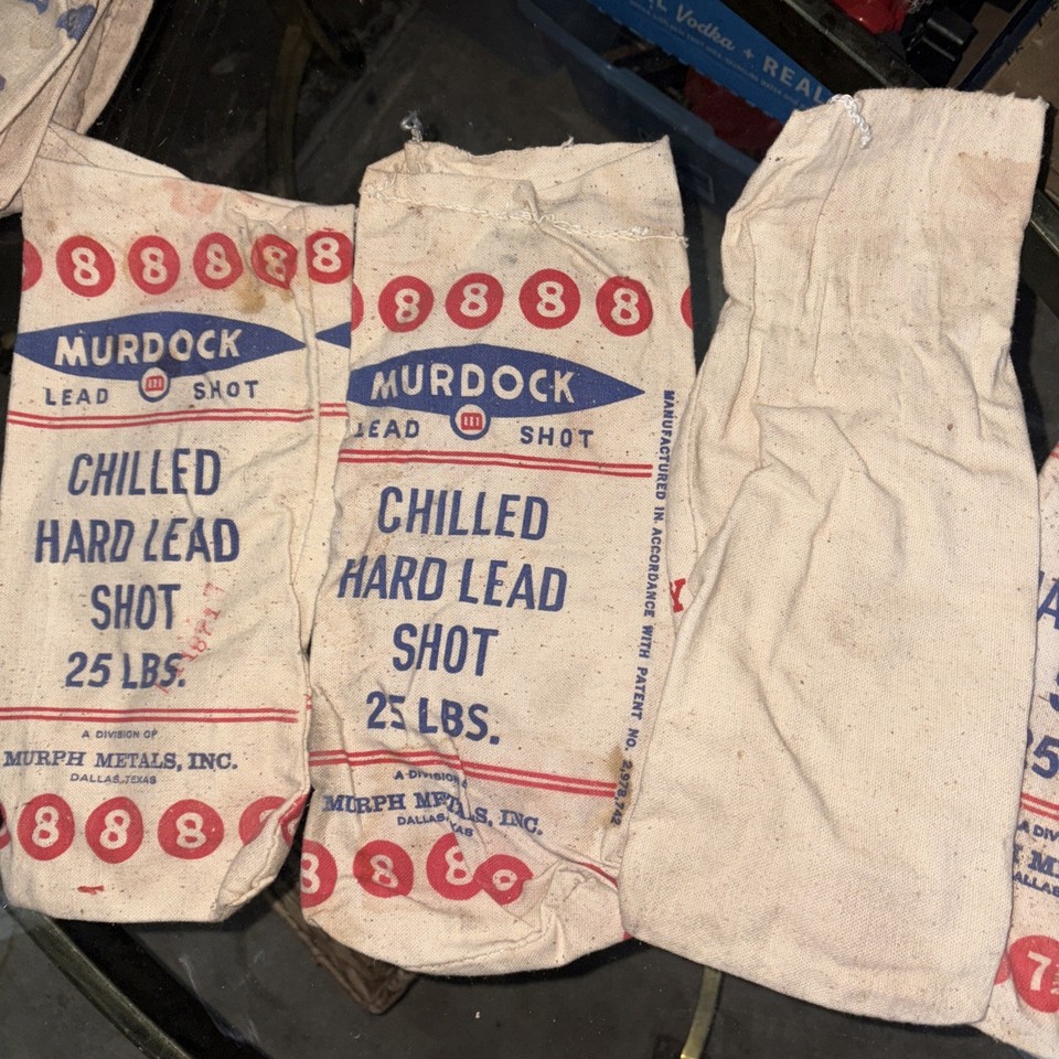 Large Lot Of 20 Vintage Lead Shot Bags/Lot #1/Murdock-Lawrence-All ...