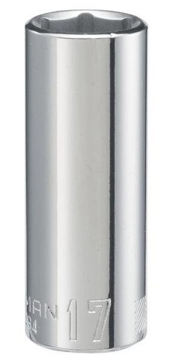 Craftsman 17mm X 1/2 in. drive Metric 6 Point Deep Deep Socket ...