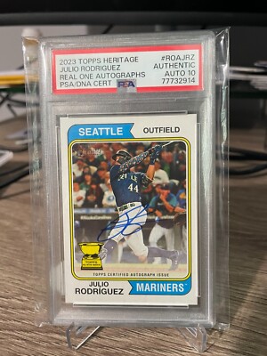 2023 Topps Heritage - Real One Autographs #ROA-JRZ Julio Rodriguez Auto ...