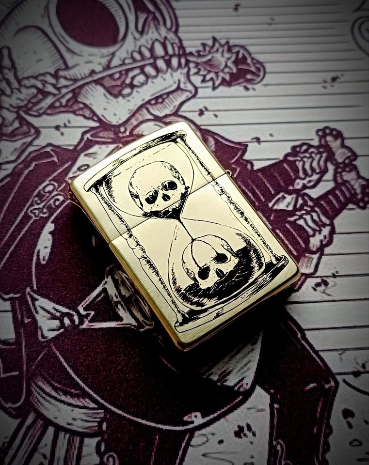 Zippo Lighter Memento Mori Reaper Armor Rare Unique Engraving Gift New ...