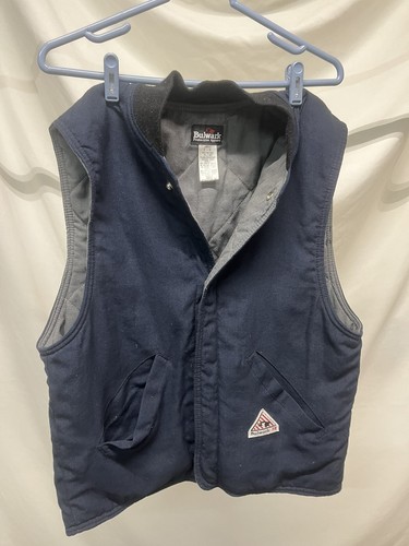 Bulwark FR FLAME RESISTANT LNS2NV3 Nomex Men’s Medium Blue Quilted Work ...