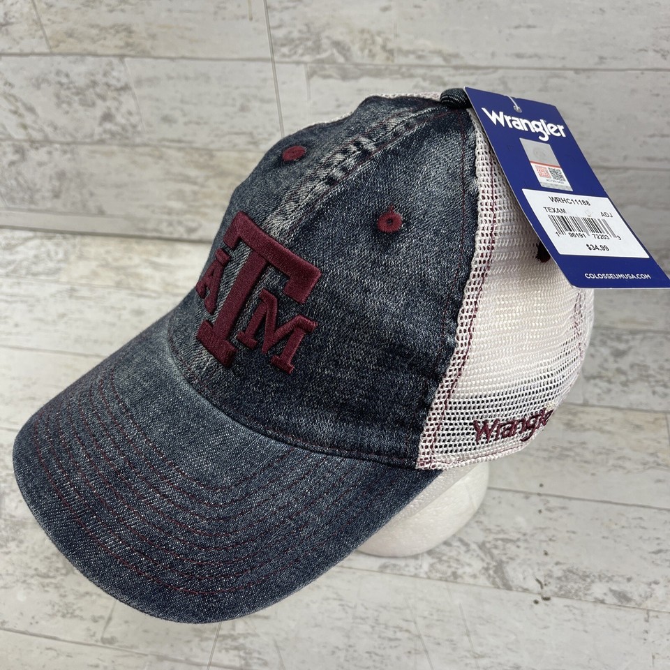 Texas A&M Aggies Wrangler Jeans Snapback Trucker Hat Cap Dad Athletics ...