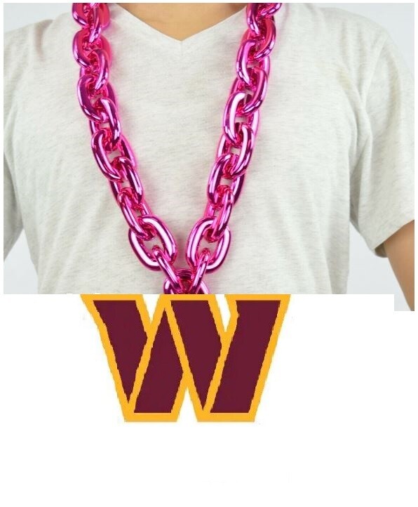 New NFL Washington Commanders BIG Fan Chain Necklace Foam -PICK YOUR ...