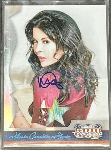 MARIA CONCHITA ALONSO ~Donruss Americana AUTOGRAPHED FABRIC (#/250 ...