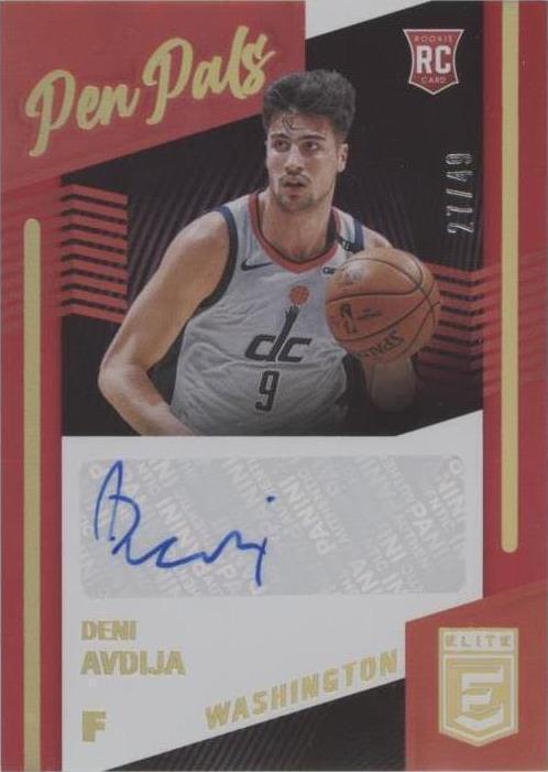 2020-21 Donruss Elite - Pen Pals Deni Avdija #PP-DEN Red /49 (AU, RC ...
