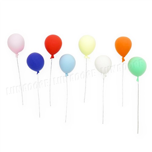8PC 1:12 Dollhouse Miniature Colorful Balloons Set Garden Decor Toys ...