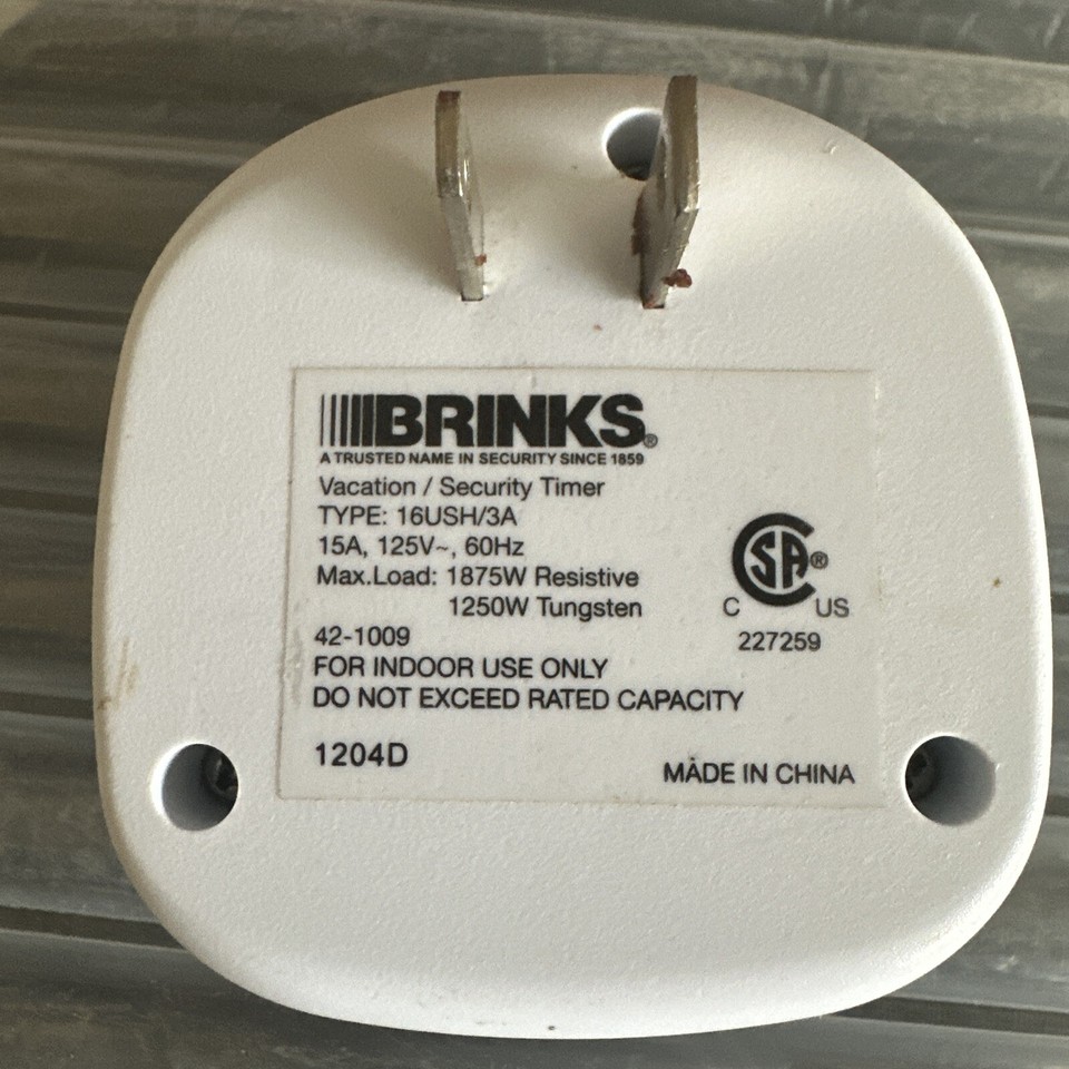 Brinks* Preset Vacation / Security / Holiday Indoor Timer 42-1009 EZ | eBay