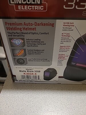 Lincoln K3034-4 Viking 3350 Black Welding Helmet 15082860565 | eBay
