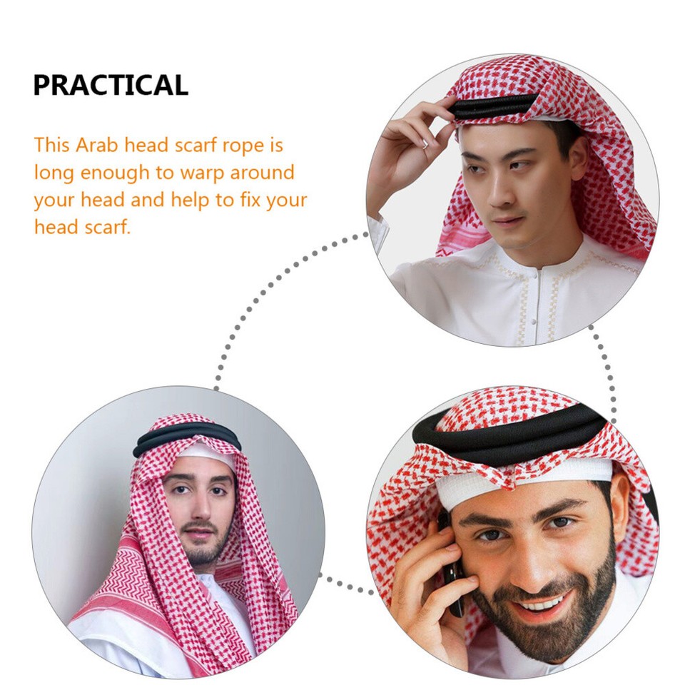 Men Arab Head Scarf Rope Men Arab Costume Arab Head Scarf Headband | eBay