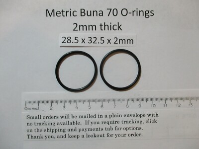 28.5mm ID x 32.5mm OD x 2mm thick O-ring. JIS S29 Buna-70. Quan 2. | eBay